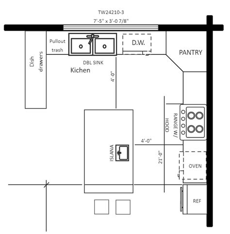 How To Draw Kitchen Layout With Dimensions Image To U
