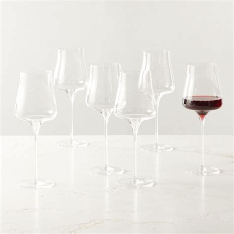 Estera Clear Red Wine Glasses Set Of 6 Reviews Cb2 Canada