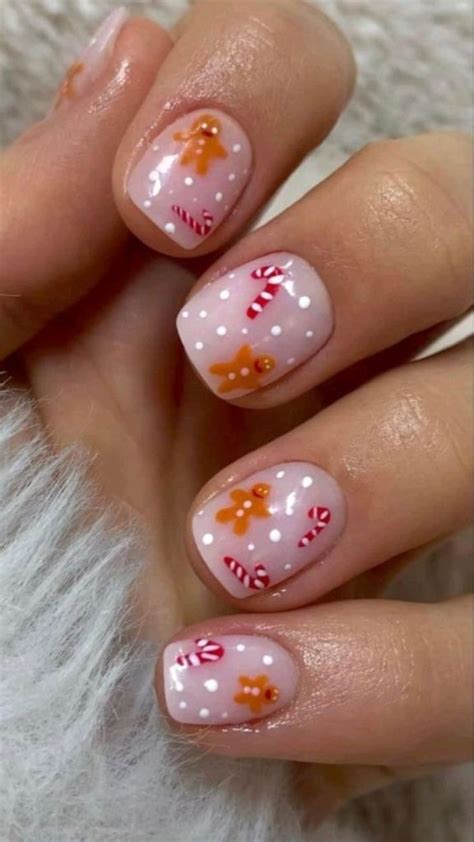 30 Gingerbread Nail Design Ideas For Christmas Artist Hue