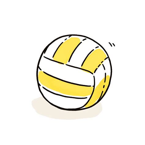 手書きバレーボール（静止）｜イラスト・フリー素材なら「シンテリ」