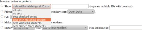homework sets editor webwork wiki