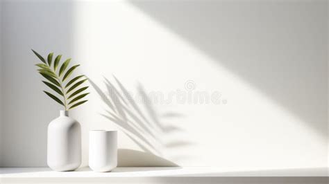 Modern Minimalistic Clean Wall Background With Copy Space Stock