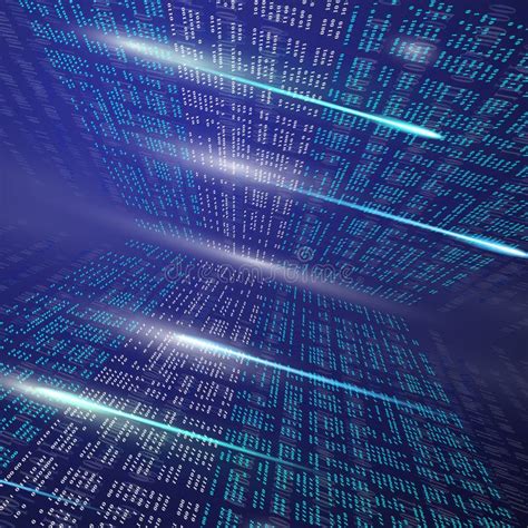 Binary Code Background Abstract Illustration Stock Vector