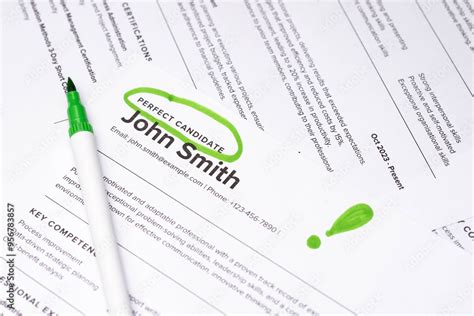 Fake Mock Cv Curriculum Vitae Resume For John Smith Selected By Hr