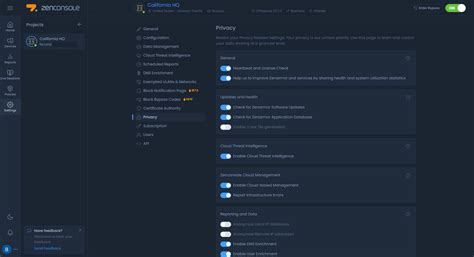 Configuring Privacy Settings On Zenconsole