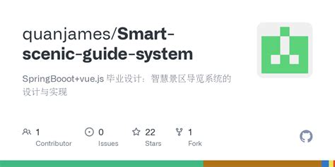 Github Quanjamessmart Scenic Guide System Springboootvuejs 毕业设计