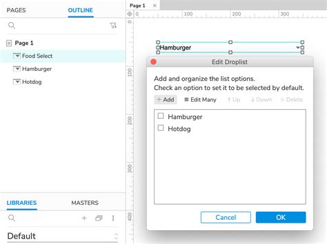 Dynamically Set Droplist Options Tutorial Axure Docs