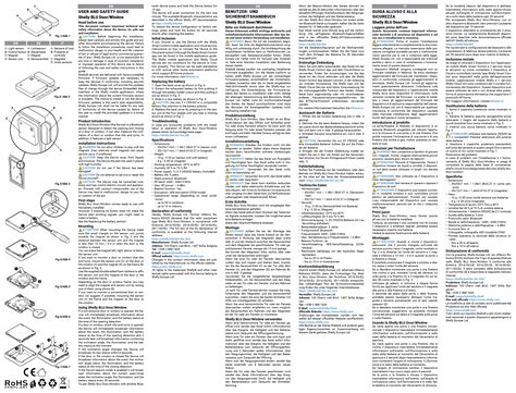 Shelly Blu Doorwindow User Manual And Safety Guide