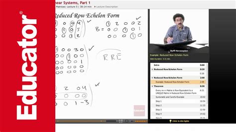 Matrices Reduced Row Echelon Form Youtube