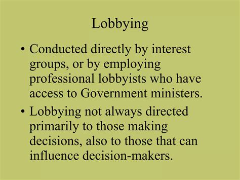 methods used by interest groups ppt