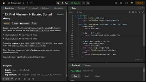 Coding Challenge On Leetcode Find Minimum In Rotated Sorted Array