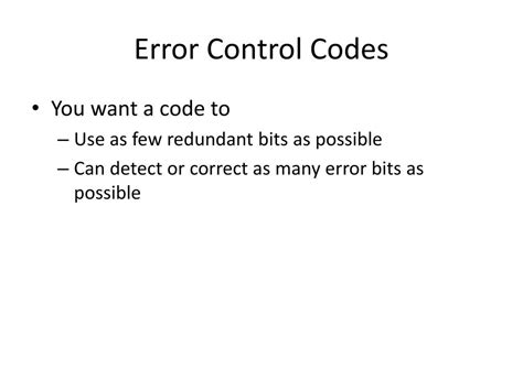Ppt Error Control Code Powerpoint Presentation Free Download Id