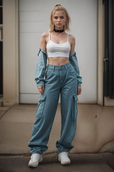 Woman Wearing Y2K Aesthetic 2000s Fashion Aughts Style Noughties