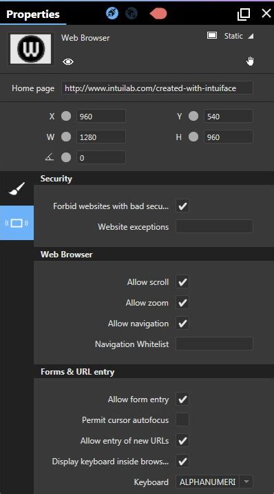 Web Browser Asset Intuiface Help Center