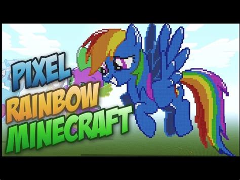 Rainbow Dash Minecraft Pixel Art Heart