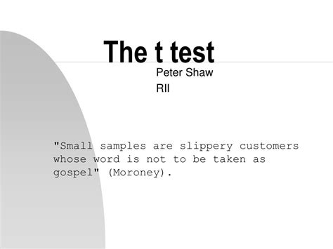 Ppt The T Test Powerpoint Presentation Free Download Id 386921