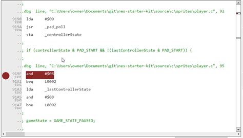 Debugging Your Game With Mesen