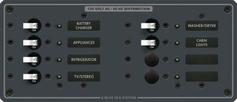 Blue Sea Systems 8411 Ac Breaker Panel 120v 8 Position Boatplicity