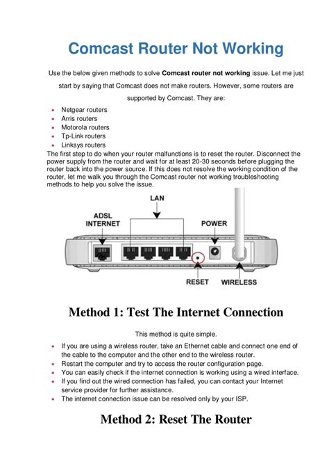 Ppt 4 Easy Ways To Solve Comcast Router Not Working Powerpoint Presentation Id 10428694