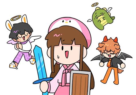 빠른 저장에 있는 F R님의 핀 캐릭터 일러스트 귀여운 그림 귀여운 만화 그림