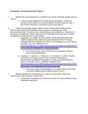 Checkpoint Sexual Awareness Docx Checkpoint Sexual Awareness Project Indicate The Sexual