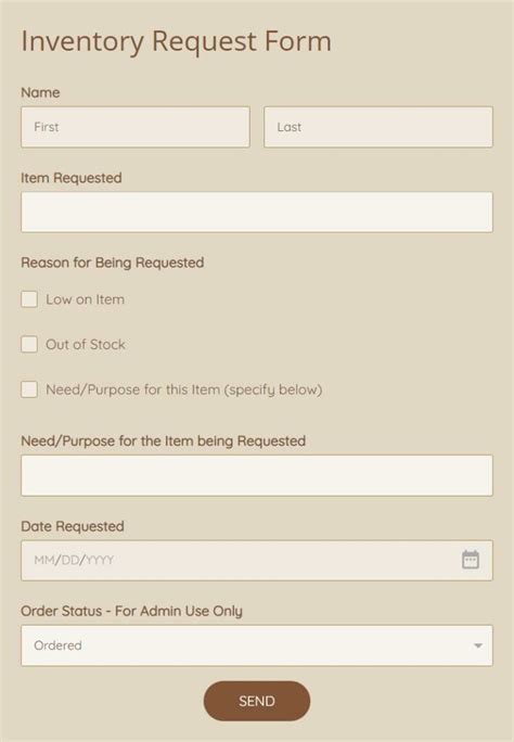 Inventory Adjustment Form Template 123 Form Builder