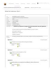 Review Test Submission Quiz Computer And Network Pdf My Institution Courses Community