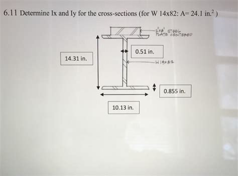 Solved 6 11 Determine Ix And Ly For The Cross Sections For