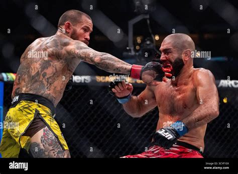Marlon Vera Left Slaps Aiemann Zahabi During Their Bantamweight Bout
