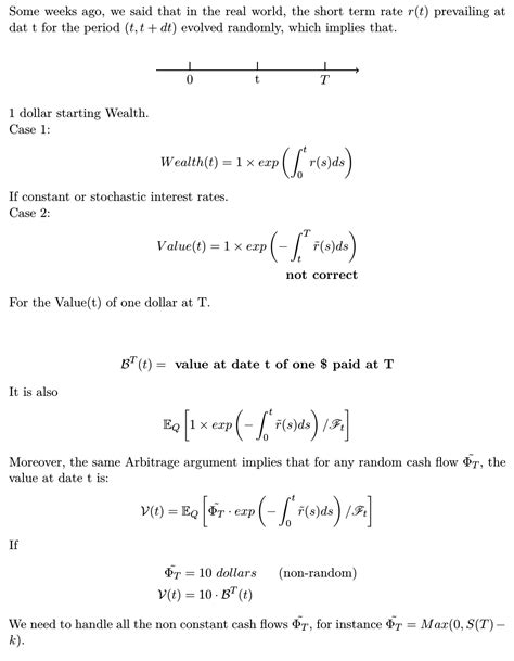 Stochastic Interest Rates In Option Pricing Quantitative Finance