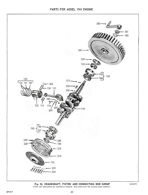 Wisconsin Air Cooled 4 Cyl Engines Vh4 And Vh4d Instruction And Parts