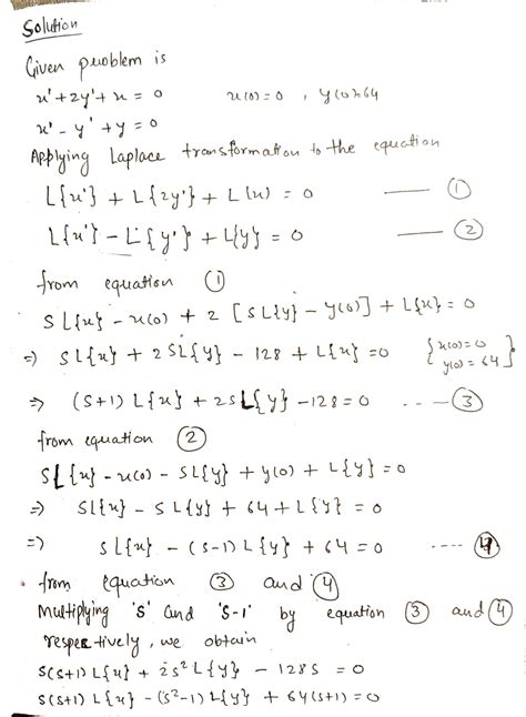 [solved] use laplace transforms to solve the following initial value