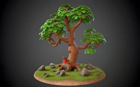 Premium Photo Low Poly Tree
