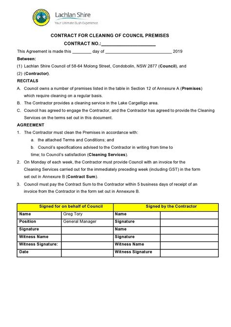 cleaning service contracts templates at vanannablog blog