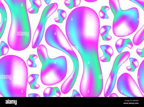 Modern Trendy Neon Seamless Pattern Repeating Texture With Iridescent Neon Elements Futuristic