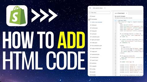 how to add html code to shopify store 2024 update youtube