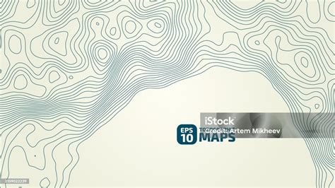 지역의 지형 등고선지도 선과 등고선의 양식화된 지형 등고선 높이 0명에 대한 스톡 벡터 아트 및 기타 이미지 0명 갈색
