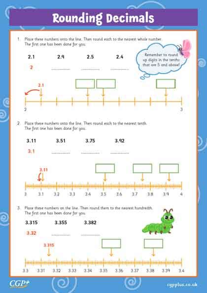 rounding decimals challenge foundation year 6 cgp plus