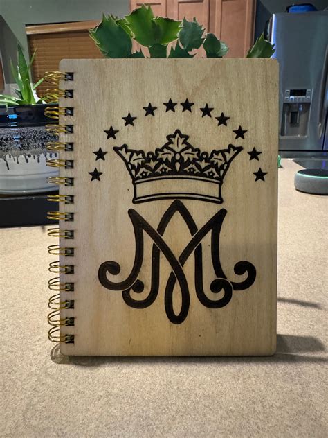 Wooden Cover Spiral Lined Notebookjournal 625 X 85 Personalized With