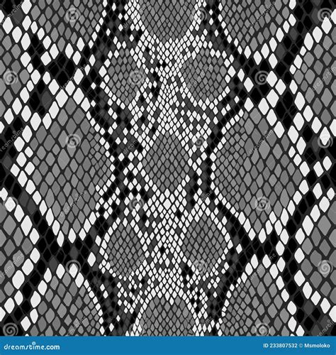 Seamless Snake Skin Pattern Vector Exotic African Animal Texture 233807532