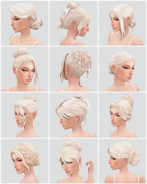 Sims 4 Hair Bun Cc