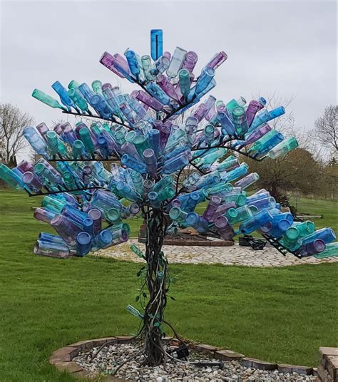 Southern Bottle Tree Garden Sculpture