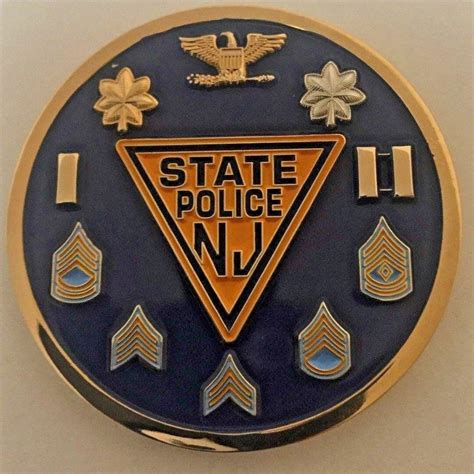Nj State Police Rank Insignia 2 Challange Coin Trooper 2004510581