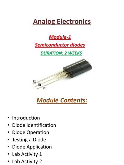 Semiconductor Diodes Diode Semiconductors