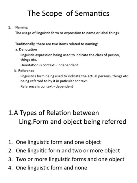 The Scope Of Semantics Pdf Word Linguistics