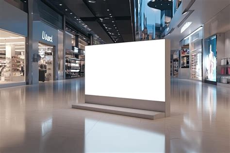 Mock Up Light Box Inside Store Premium Ai Generated Image