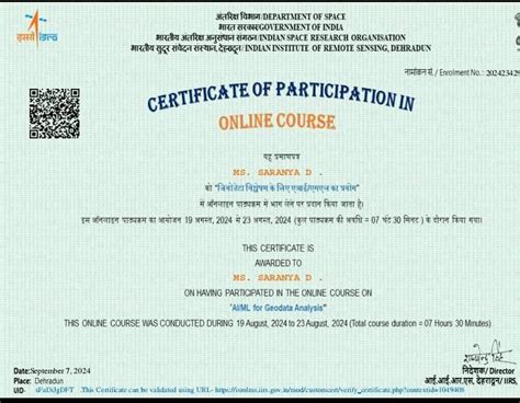 Completed Aiml Course By Isro Saranya D Posted On The Topic Linkedin