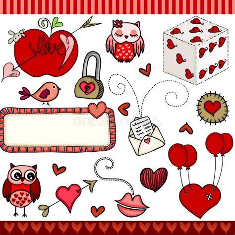 Love Set Digital Elements Stock Vector Illustration Of Conservation