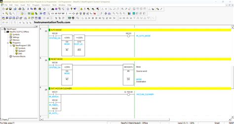Automatic Vacuum Cleaner Programming In Omron Plc