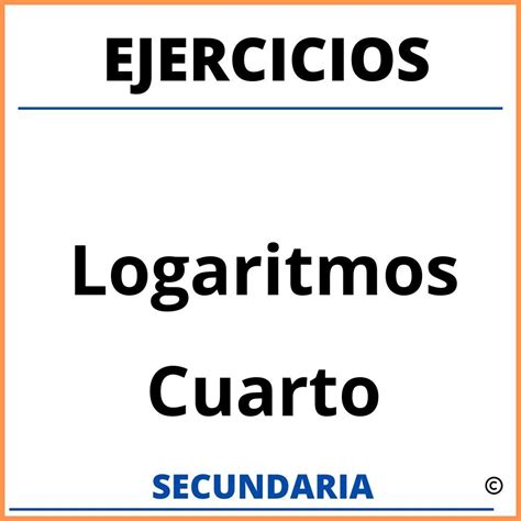 Ejercicios De Matematicas Para Cuarto De Secundaria